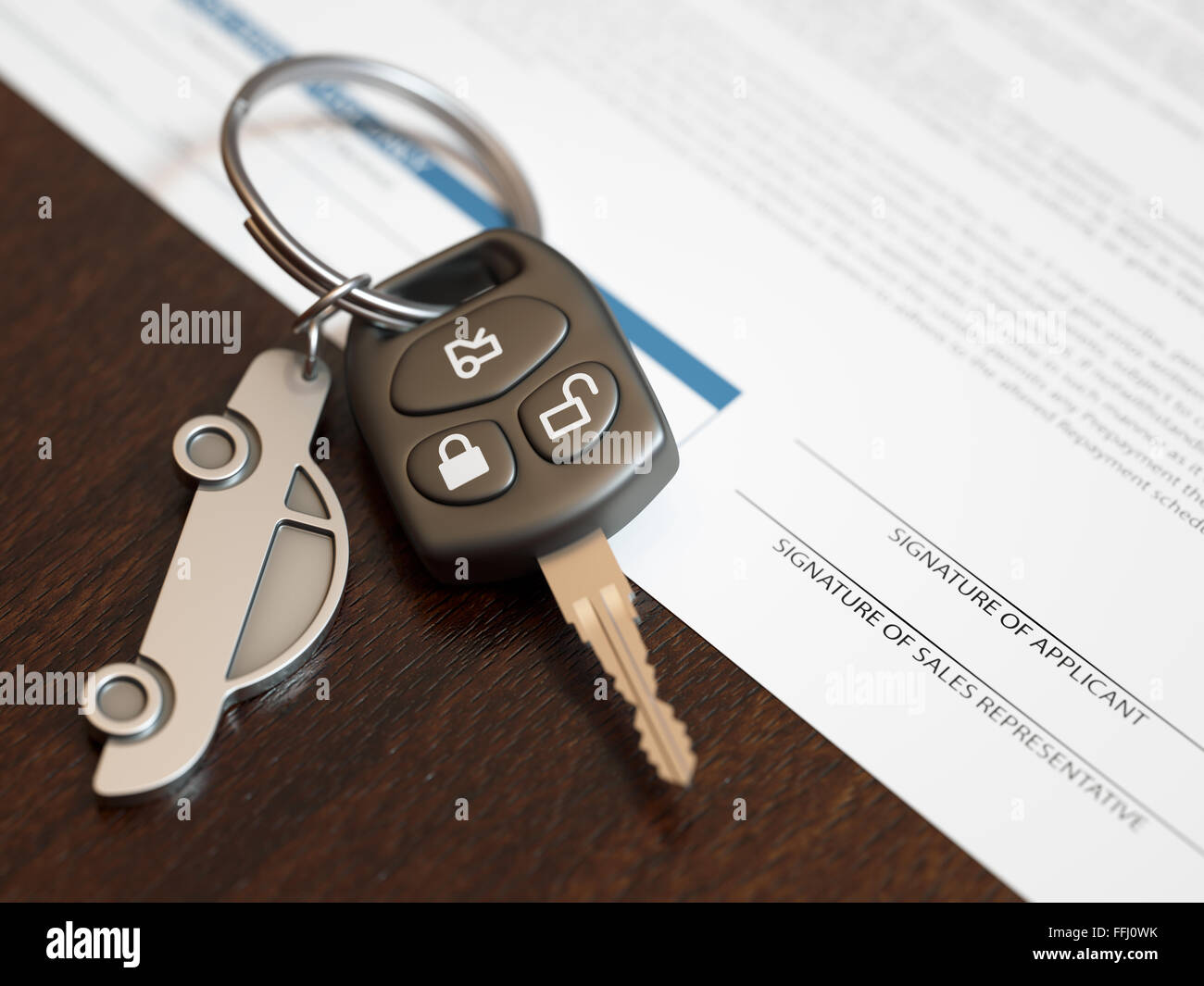 Car loan application with car keys Stock Photo - Alamy