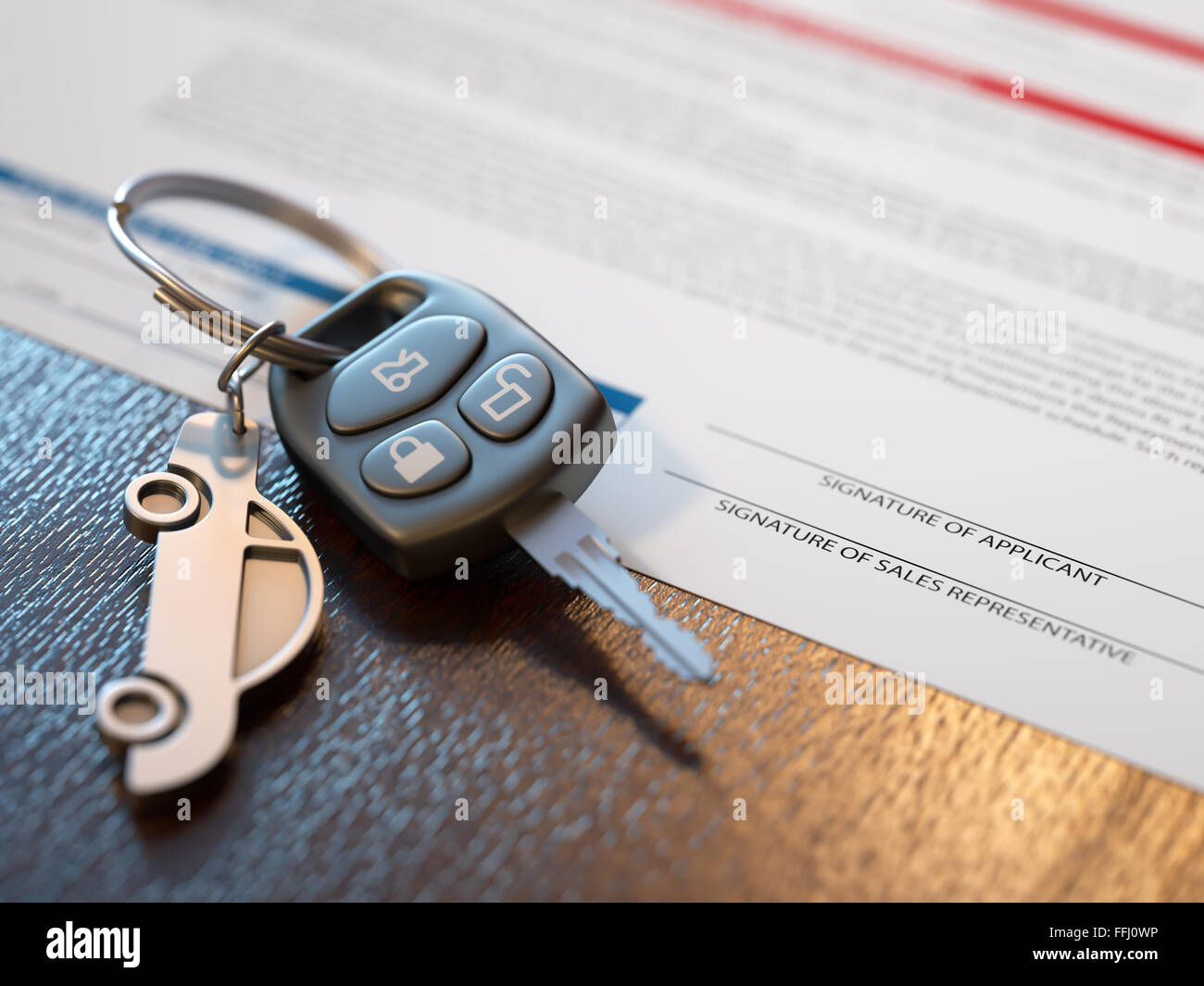 Car loan application with car keys Stock Photo - Alamy
