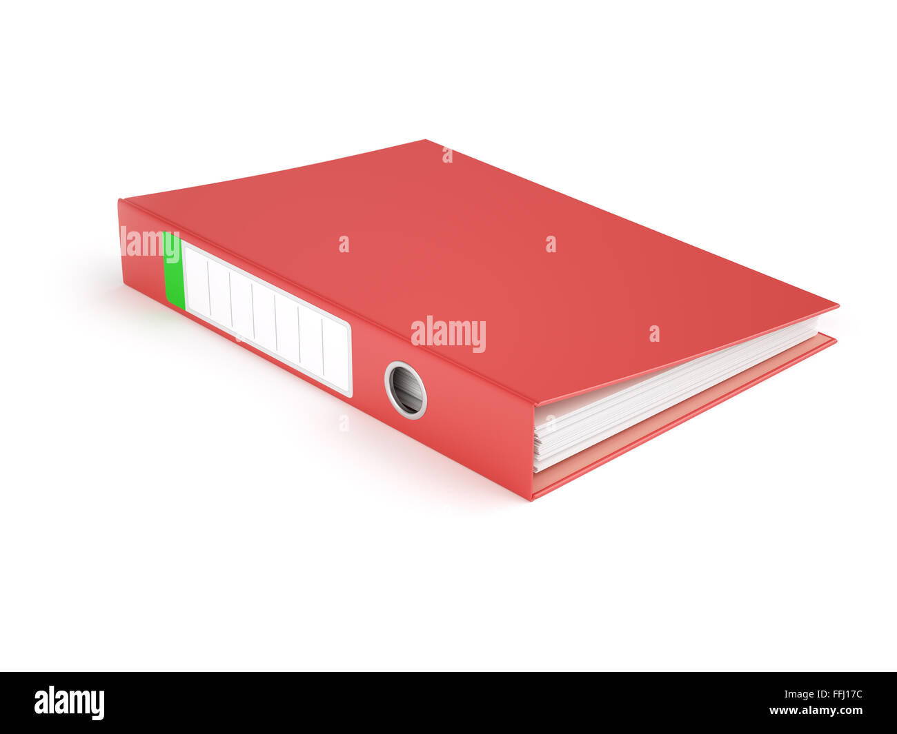 Red ring binder isolated on white Stock Photo - Alamy
