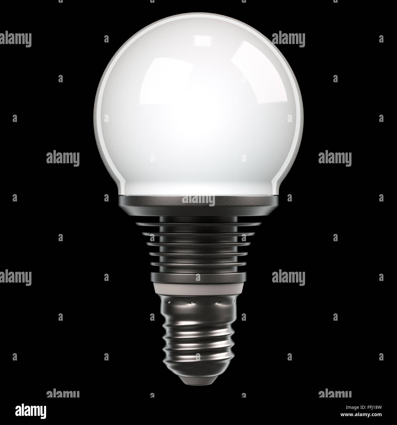 LED light bulb isolated on black background Stock Photo - Alamy