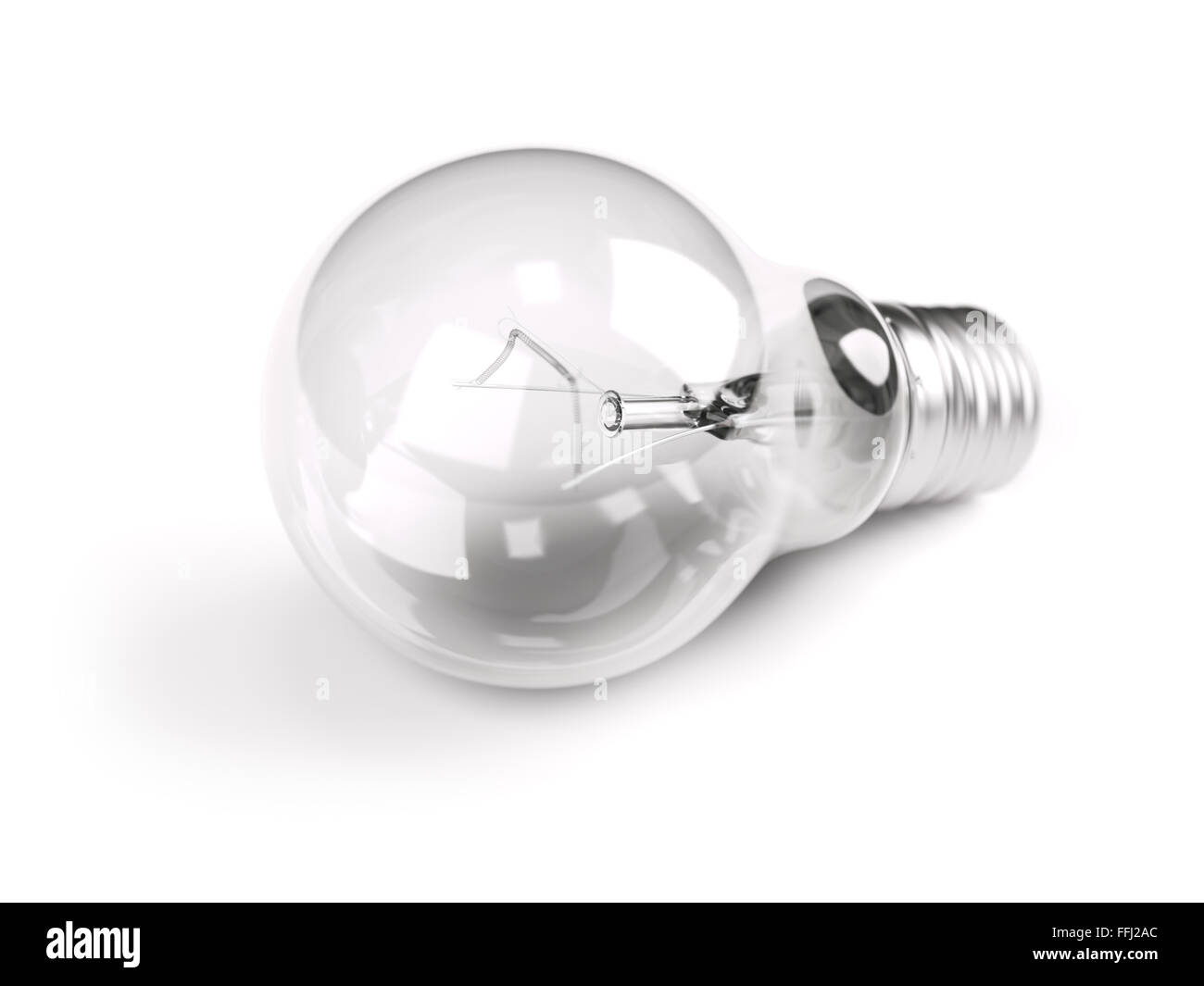 Classic light bulb isolated on white background Stock Photo - Alamy