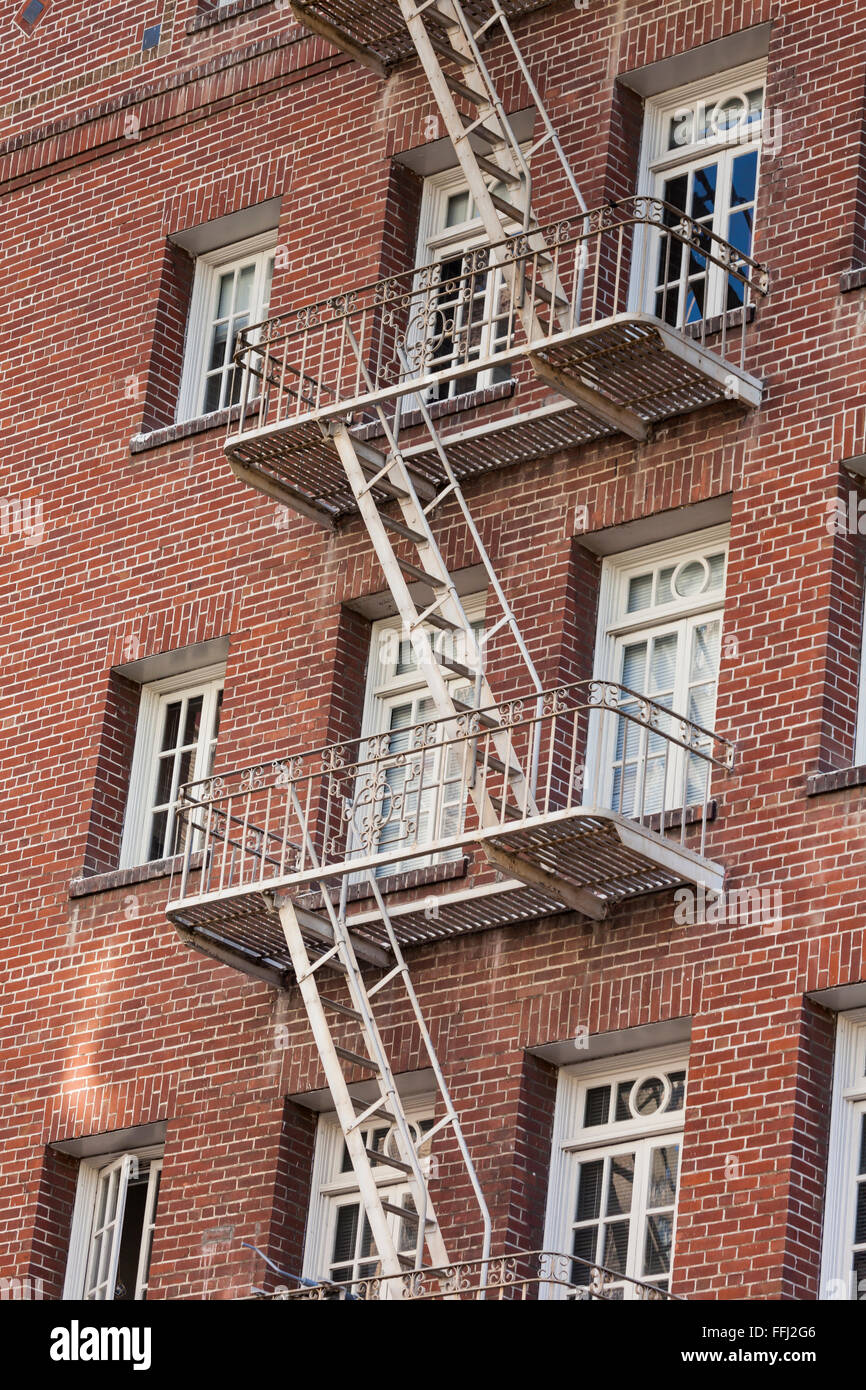 Fire Exit in San Francisco, USA Stock Photo - Alamy