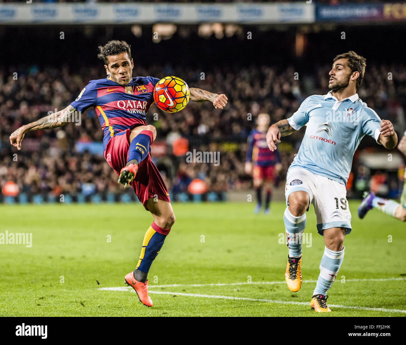 Barcelona, Catalonia, Spain. 14th Feb, 2016. FC Barcelona right back ...