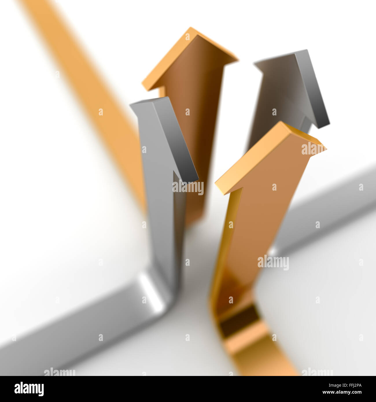 Conceptual ascending arrows Stock Photo - Alamy