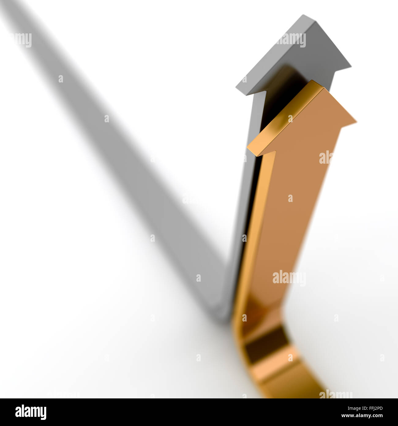 Conceptual competing arrows Stock Photo - Alamy