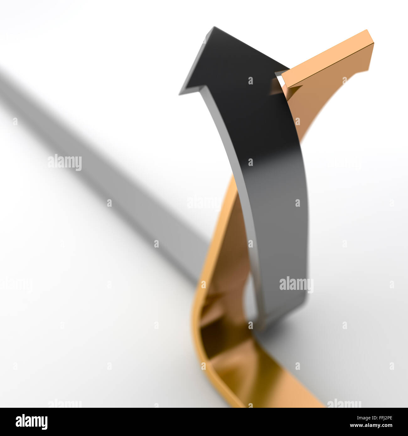 Conceptual twisted arrows Stock Photo - Alamy