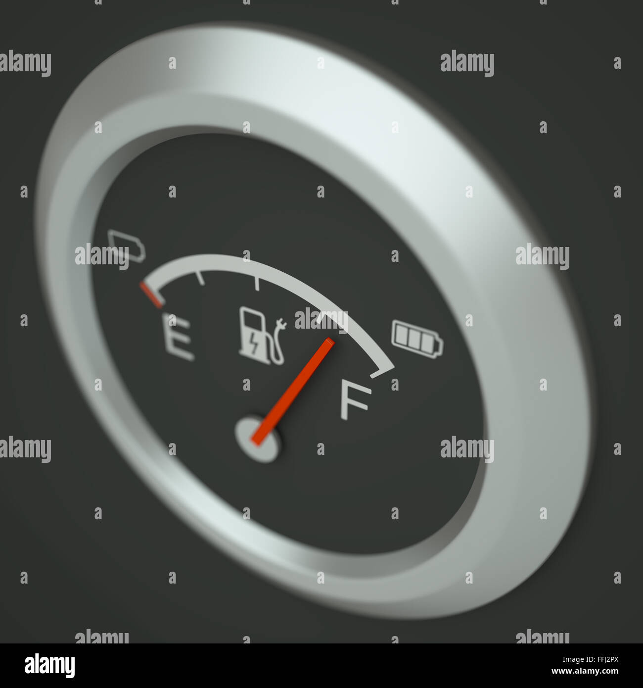 Electric Fuel Meter Stock Photo - Alamy