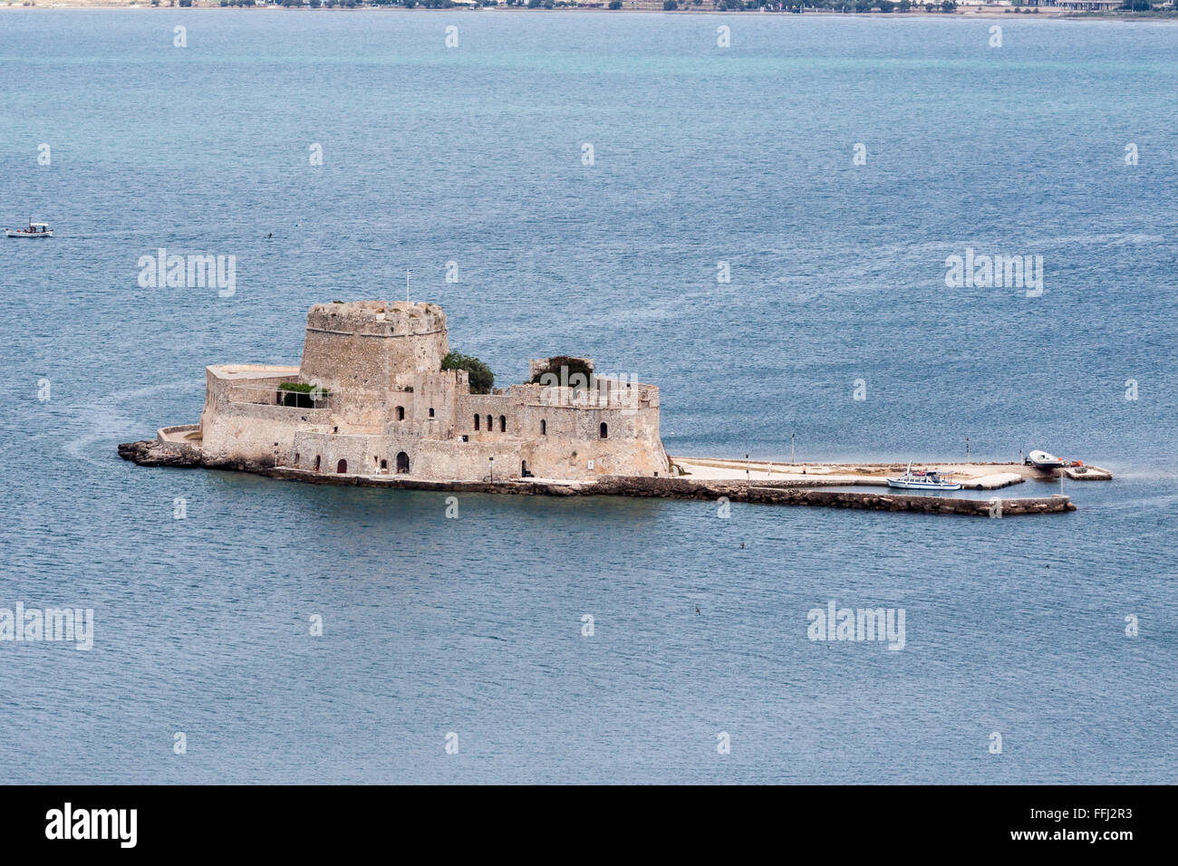 Bourzi Castle Fortress Argolic gulf waters, Nafplio, Peloponnese ...