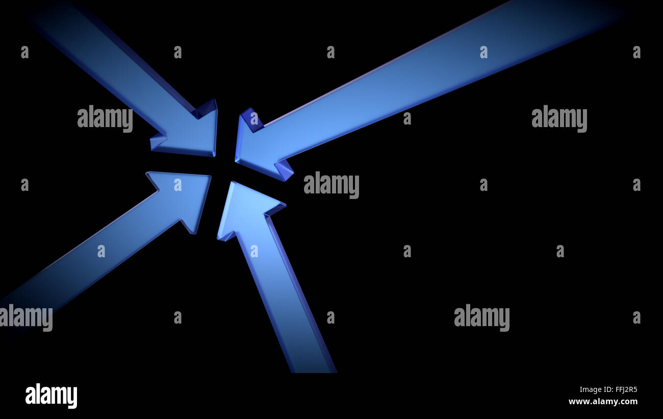 Merger arrows concept Stock Photo - Alamy