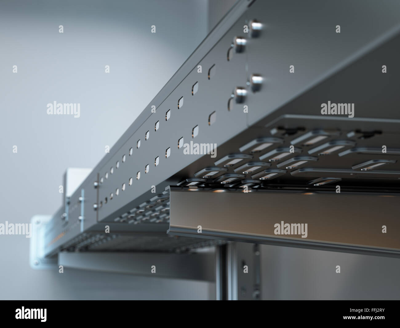 Perforated cable tray hi-res stock photography and images - Alamy