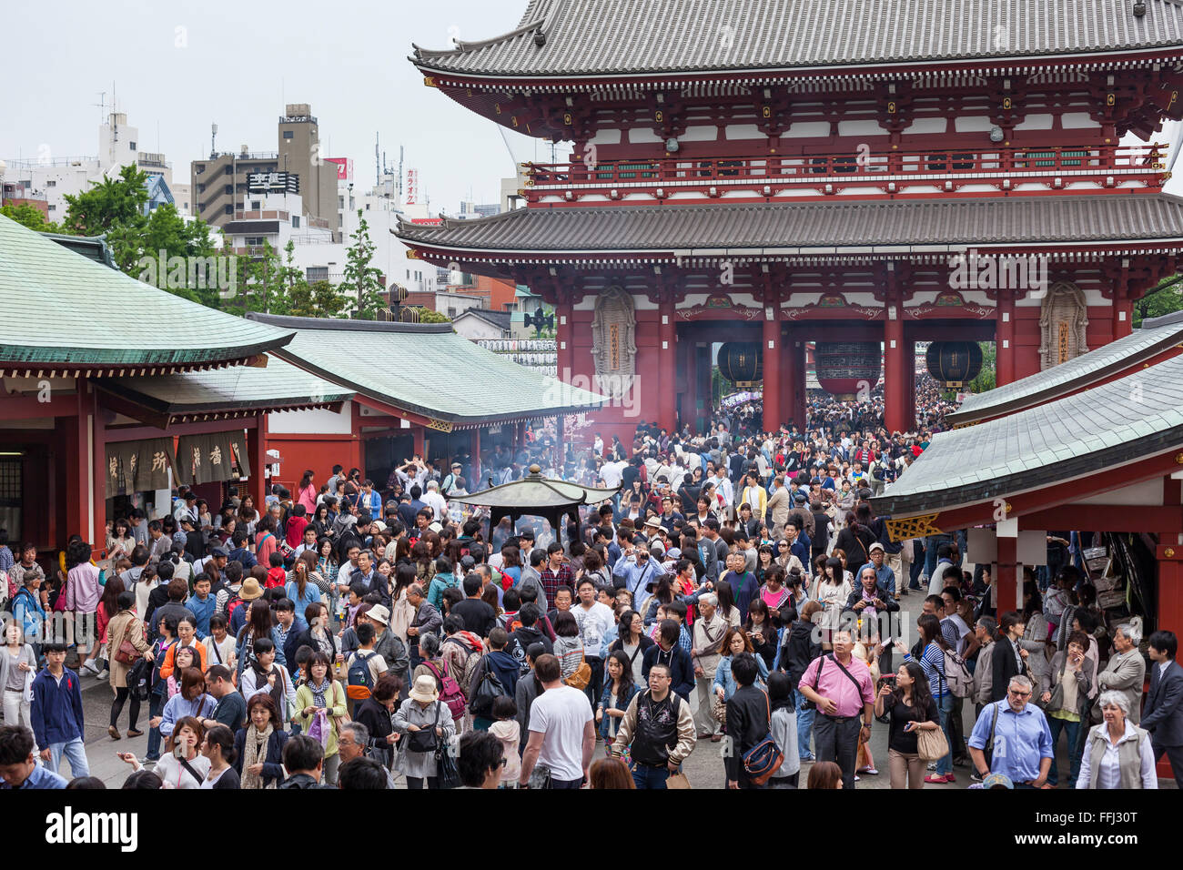 TOKYO, JAPAN -MAY 2: Crowd of japanese people walking around the most ...