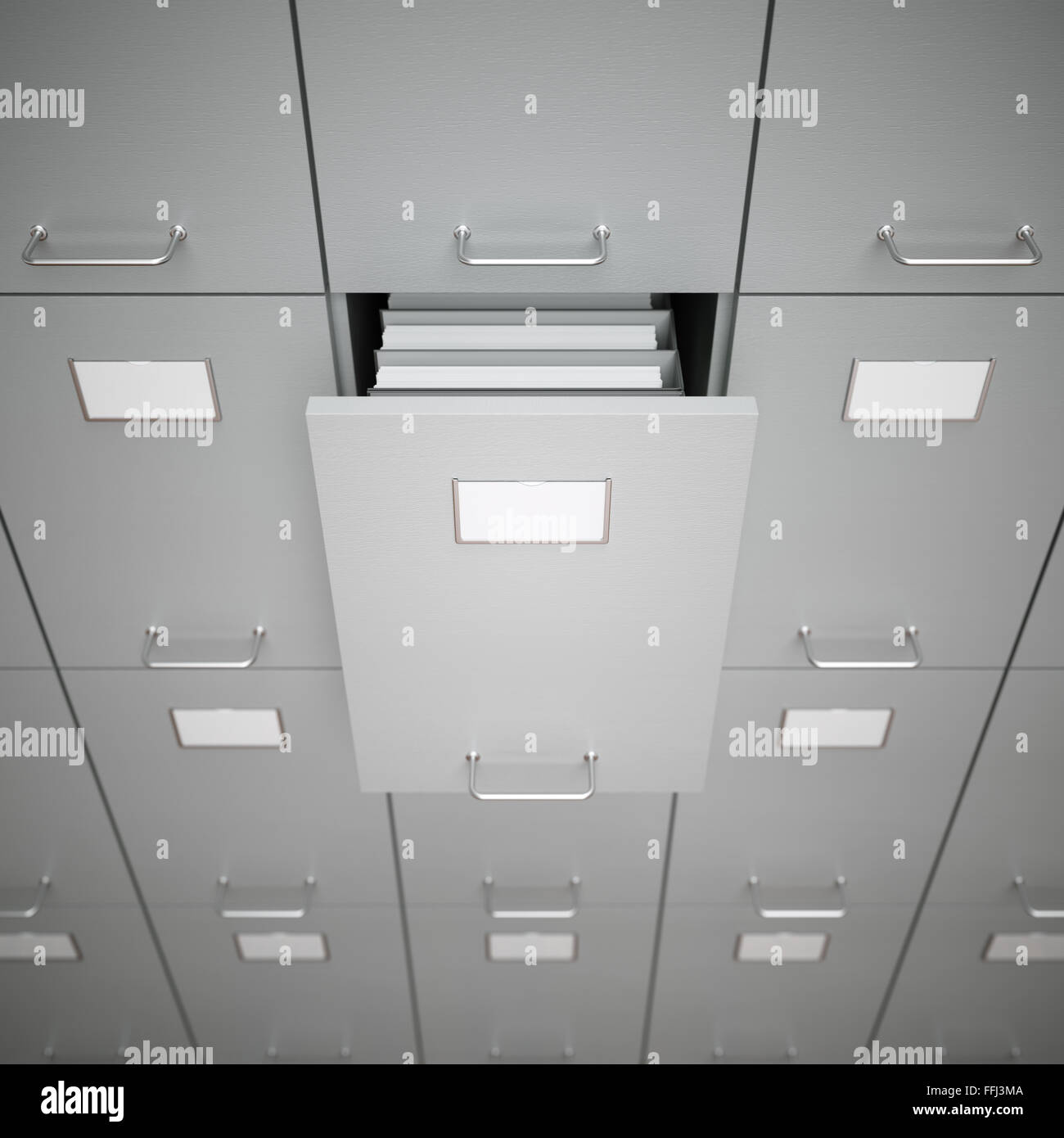 File cabinet with half-open drawer Stock Photo - Alamy