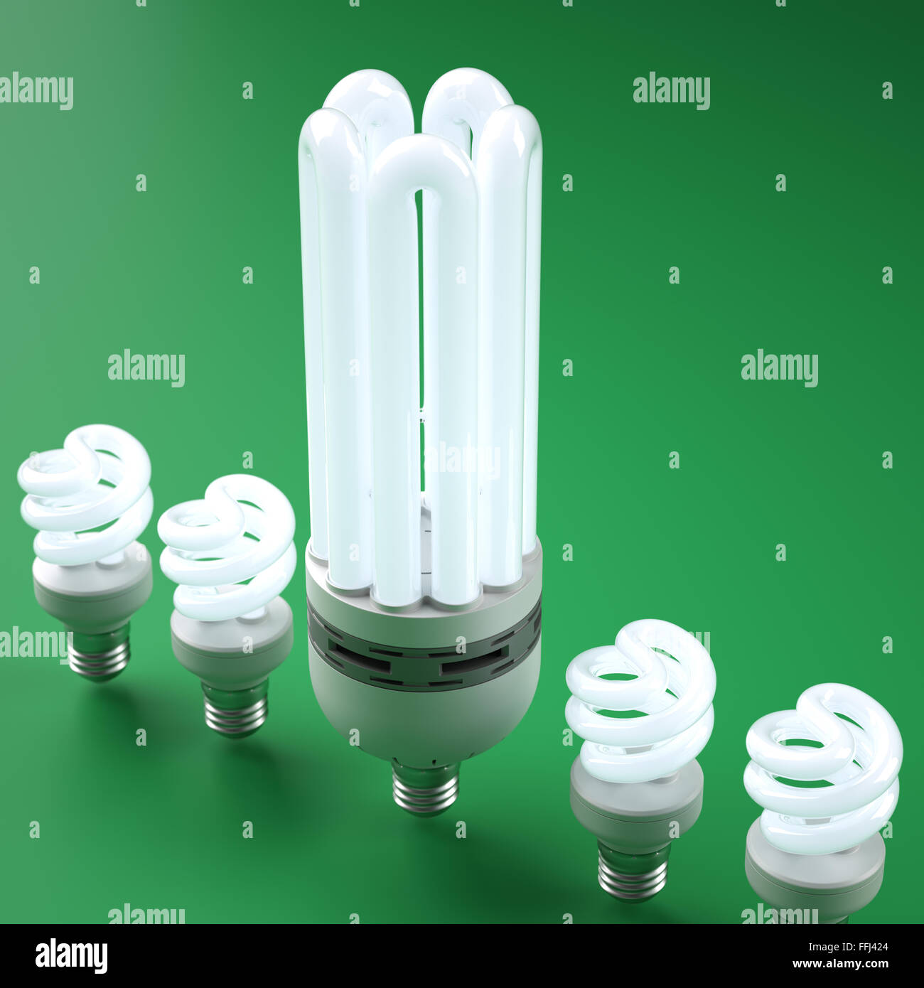 The best idea lightbulb concept on green background Stock Photo - Alamy