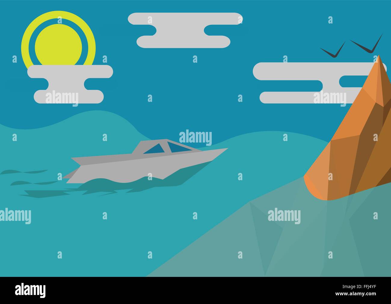 Riding a boat Stock Vector Image & Art - Alamy