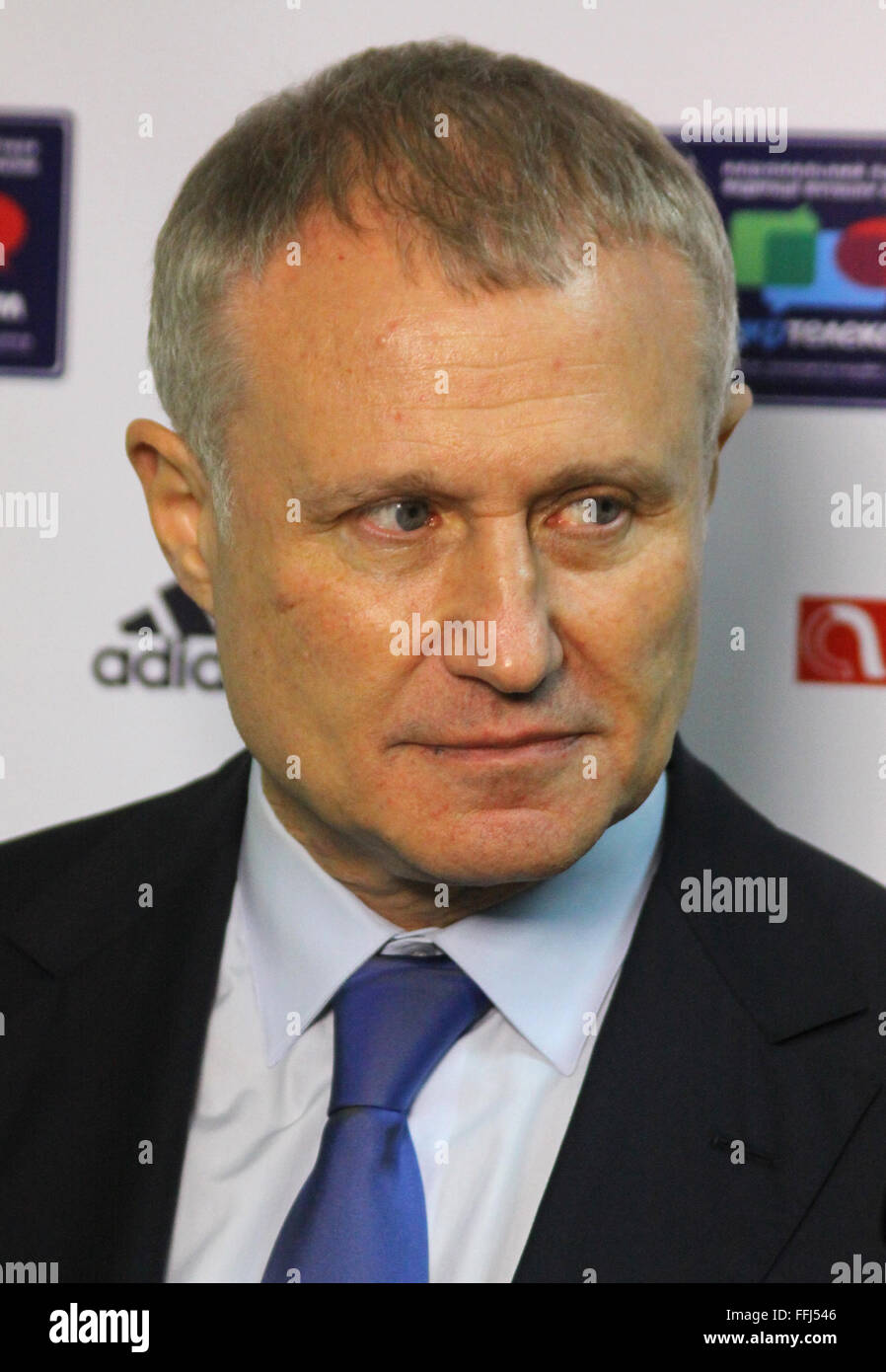 President of Football Federation of Ukraine Grygoriy Surkis gives an ...