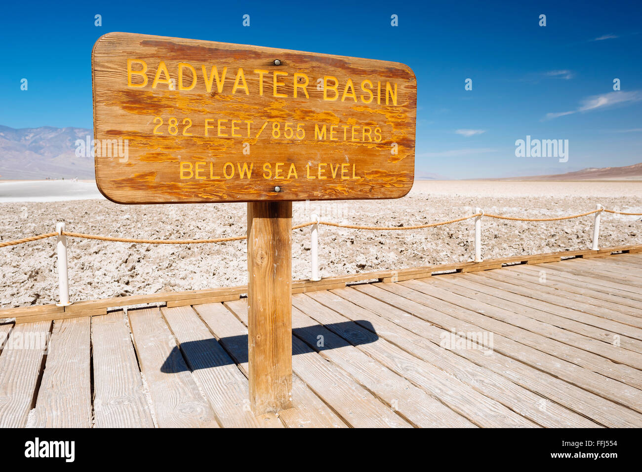 Badwater Basin in Death Valley National Park, California, the lowest ...