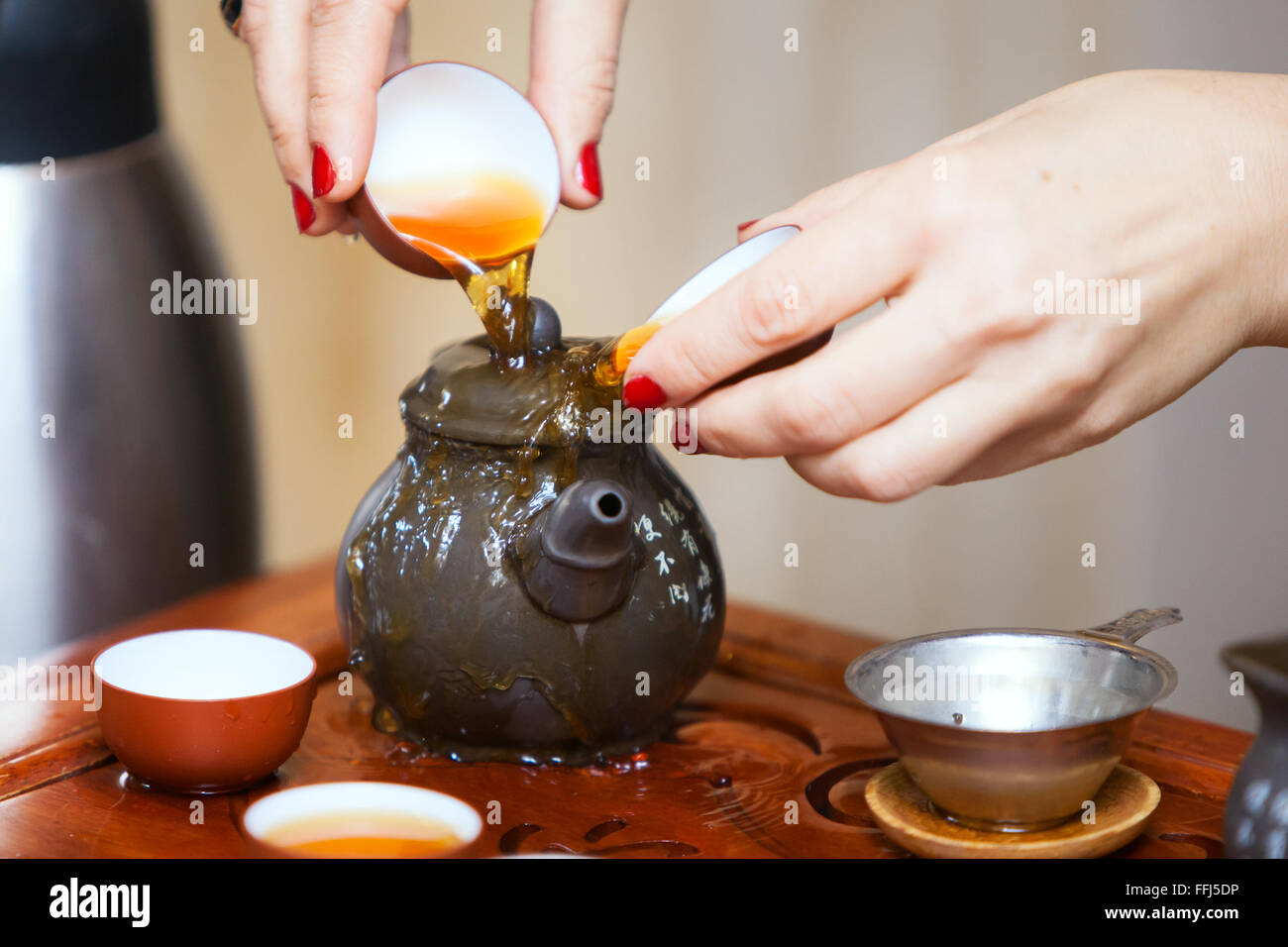 Chinese tea ceremony Stock Photo - Alamy