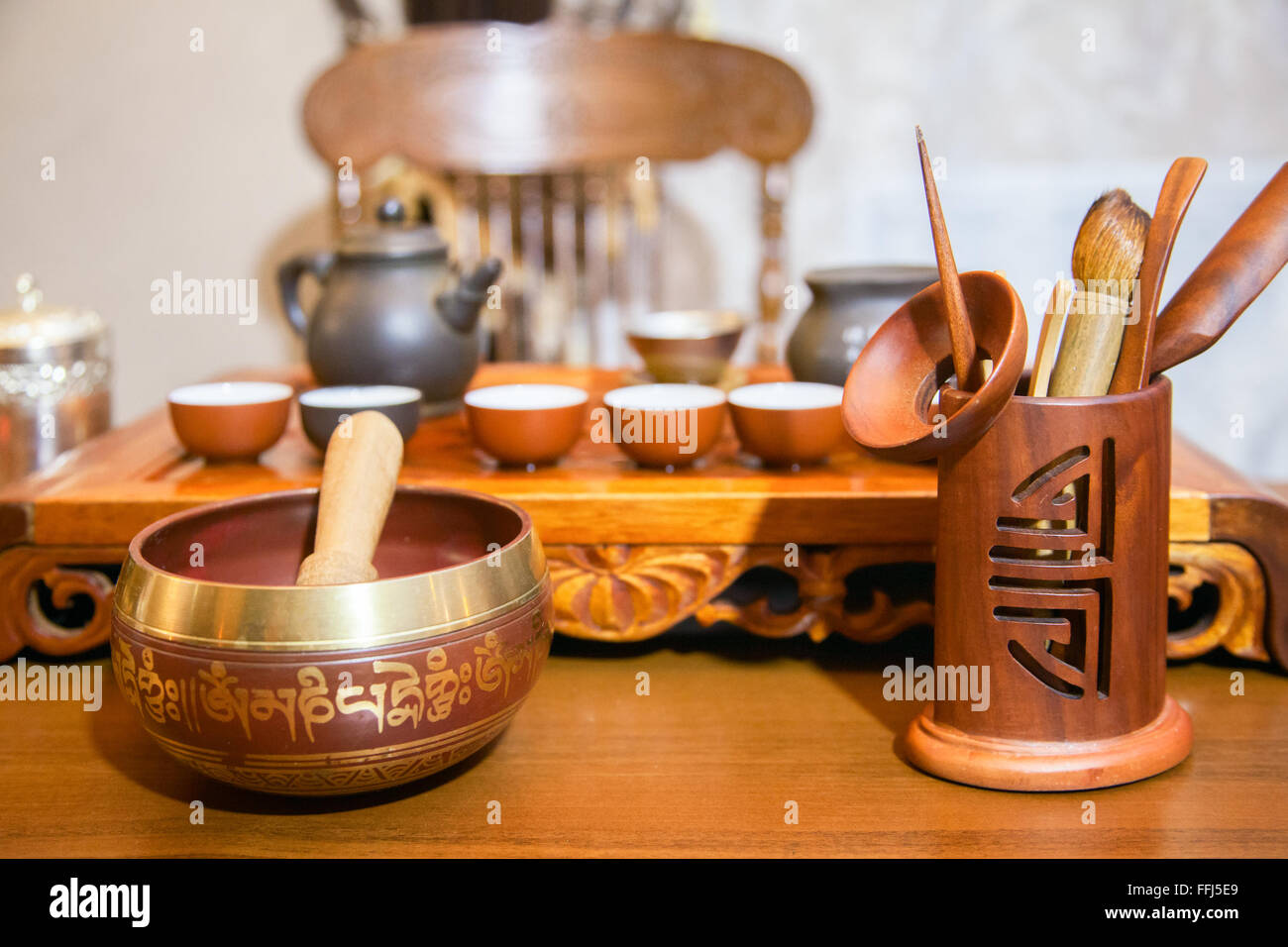 Chinese tea ceremony Stock Photo - Alamy