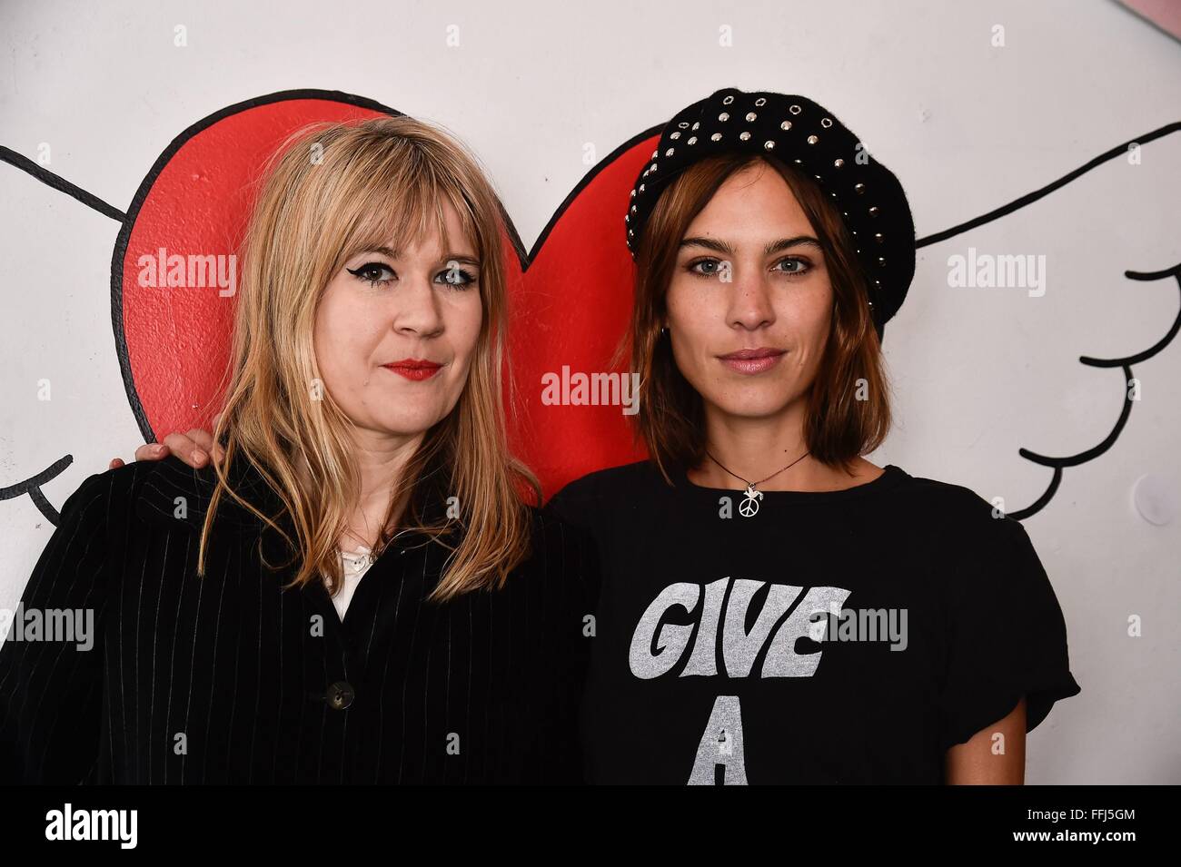 New York, NY, USA. 14th Feb, 2016. Tennessee Thomas, Alexa Chung in ...
