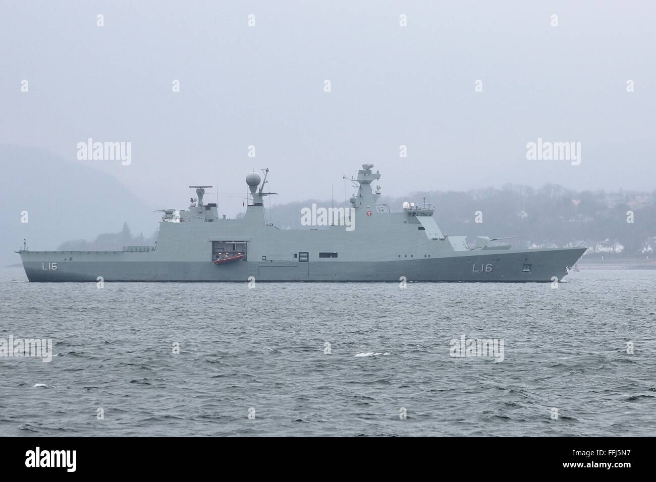 HDMS Absalon (L16), an Absalon-class command and support ship of the ...