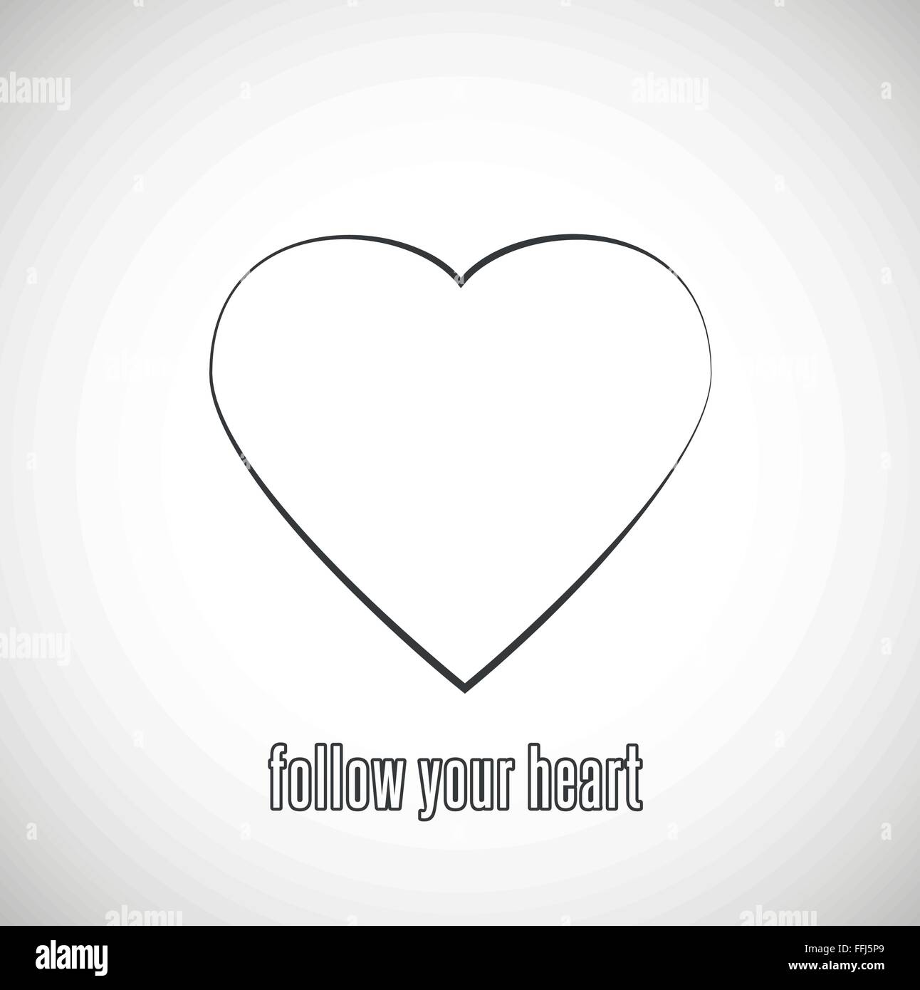 follow your heart Stock Vector Image & Art - Alamy