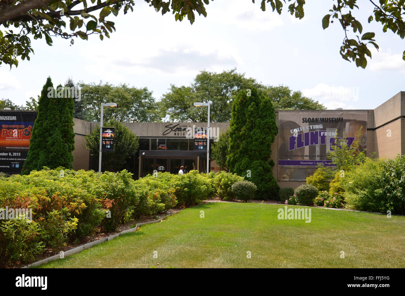 FLINT, MI - AUGUST 22: The Sloan Museum in Flint, MI is shown here on ...