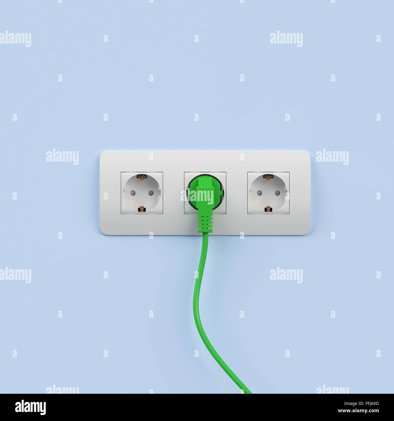Green electricity plug outlets hi-res stock photography and images - Alamy