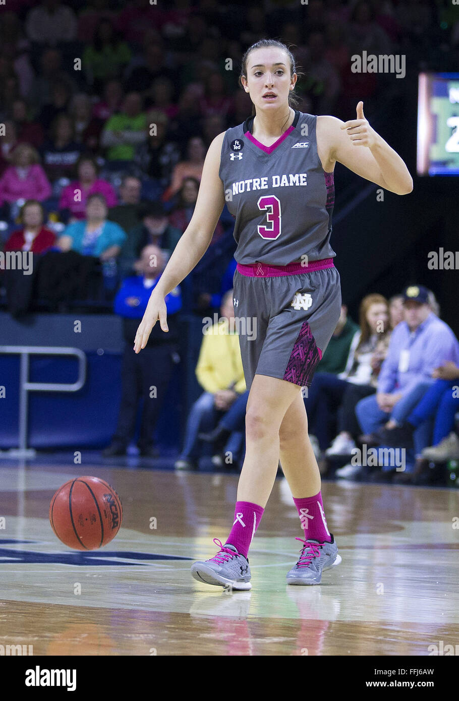 South Bend, Indiana, USA. 14th Feb, 2016. Notre Dame guard Marina ...