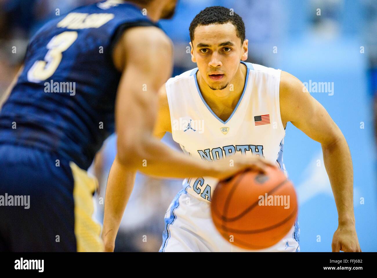 Chapel Hill, North Carolina, USA. 14th February, 2016. UNC guard Marcus ...