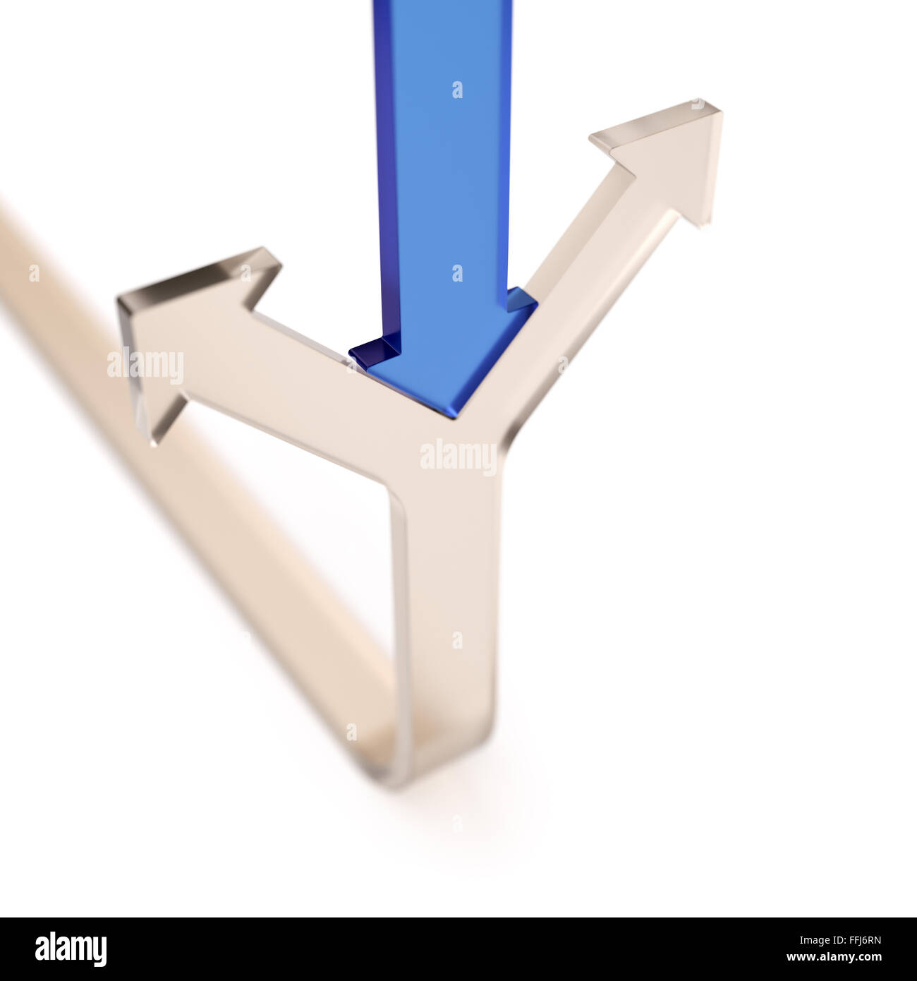 Separation arrows concept on white background Stock Photo - Alamy