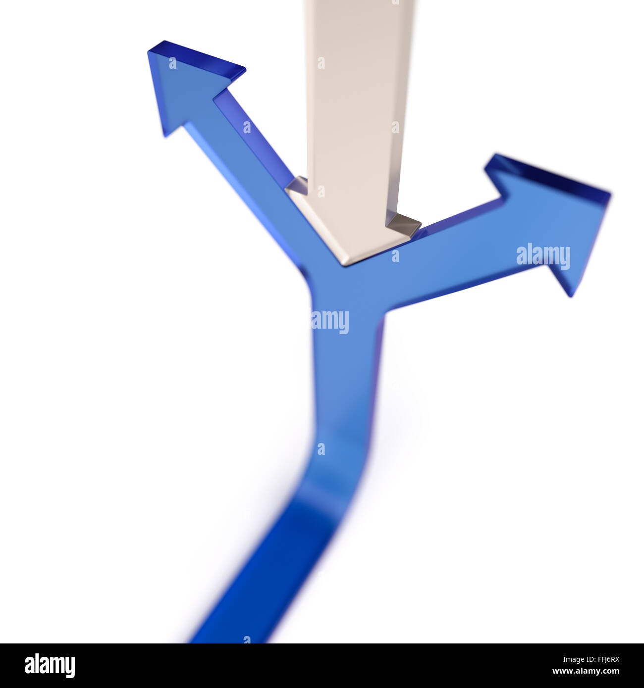 Separation arrows concept on white background Stock Photo - Alamy