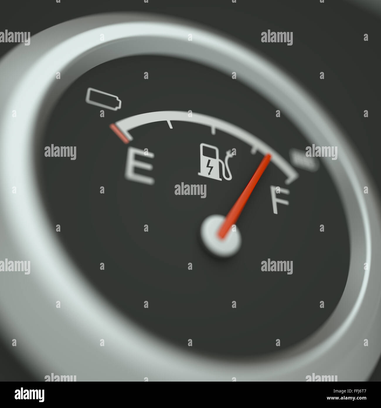 "Fuel Meter" concept for electric car Stock Photo - Alamy