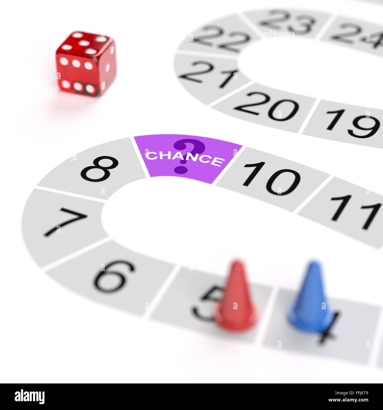 "Chance" field in abstract board game Stock Photo - Alamy