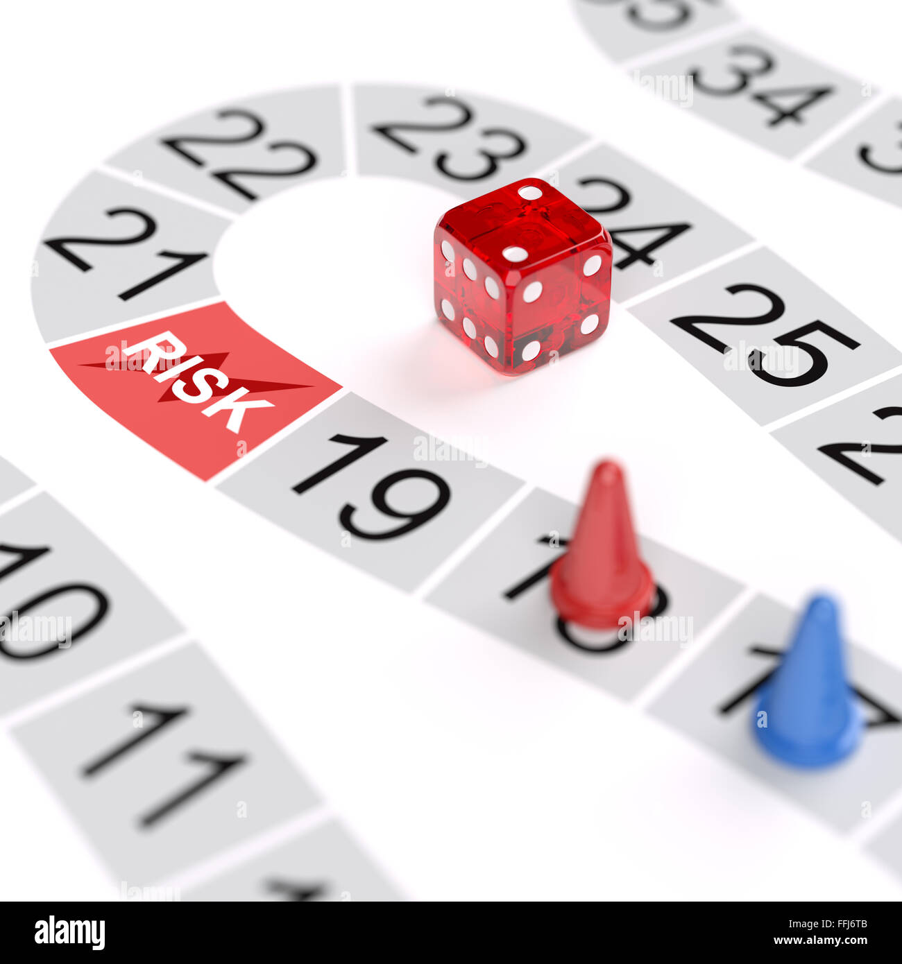 "Risk" field in abstract board game Stock Photo - Alamy