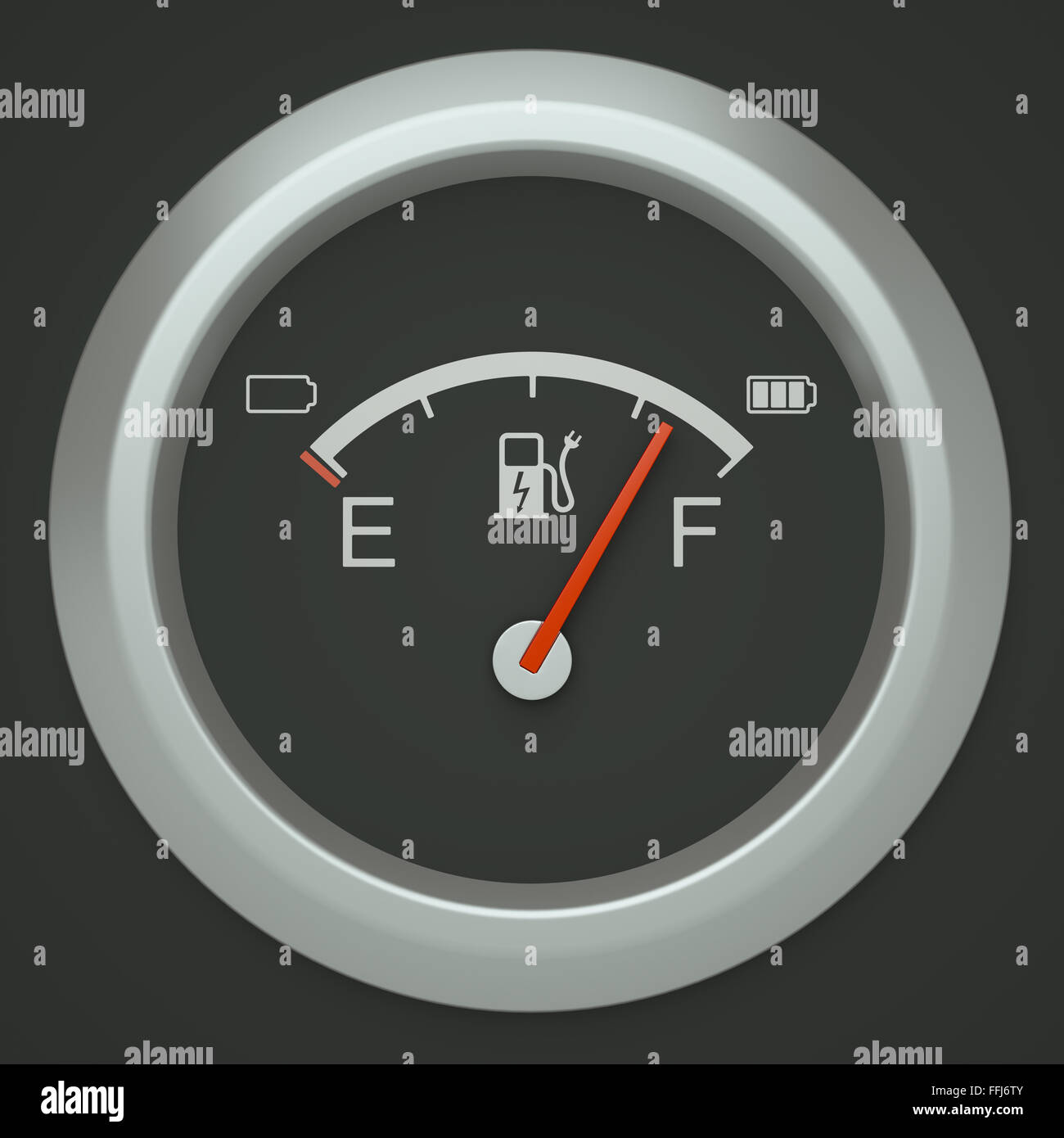 "Fuel Meter" concept for electric car Stock Photo - Alamy