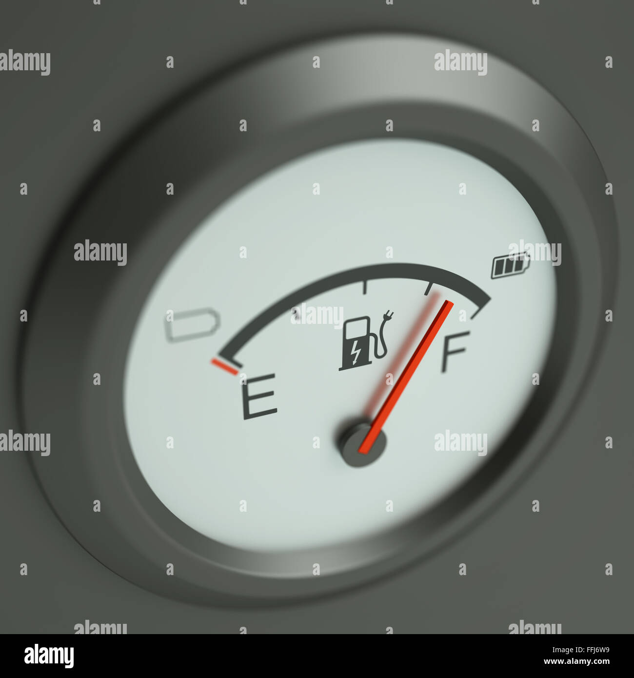 "Fuel Meter" concept for electric car Stock Photo - Alamy