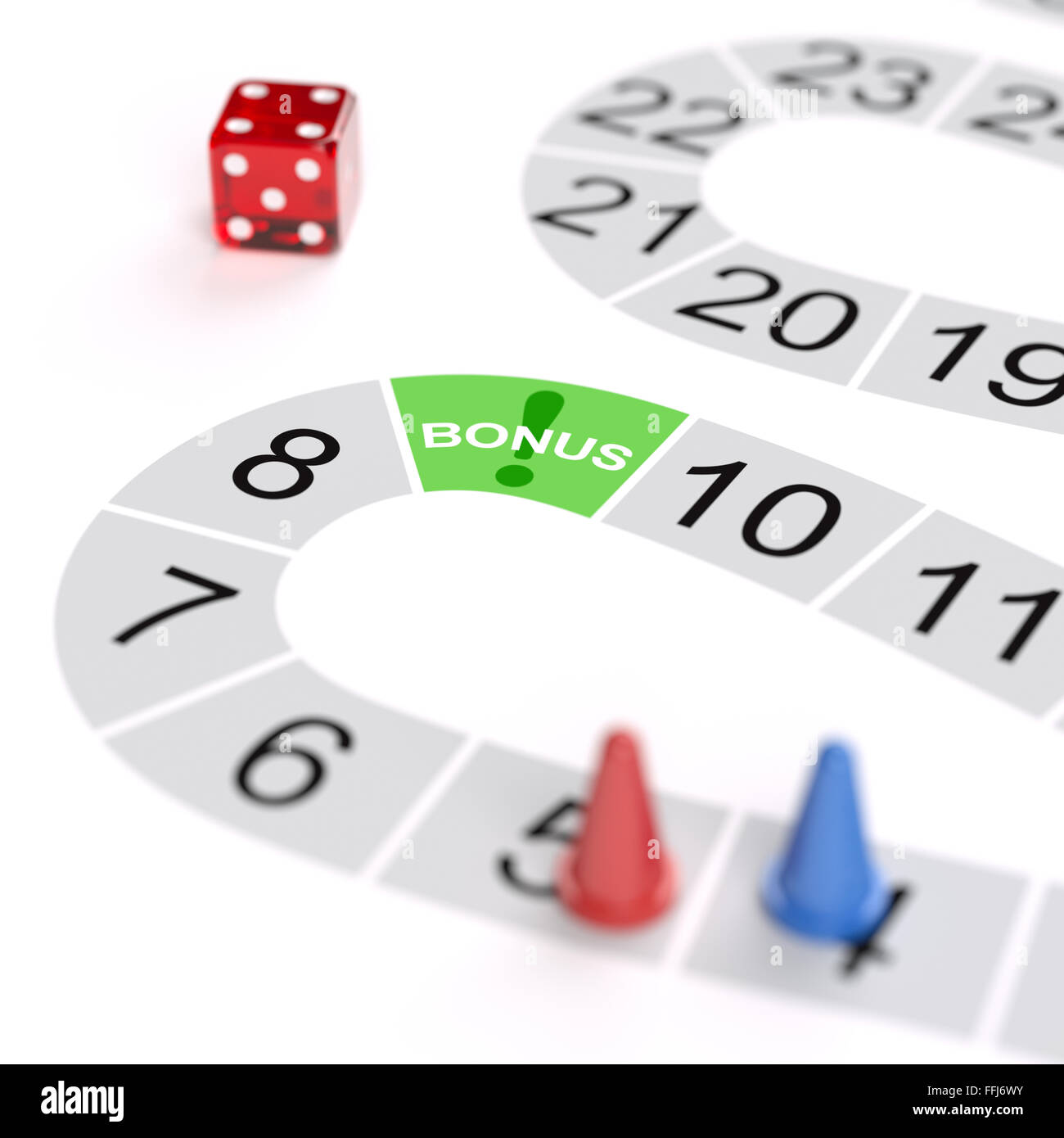 "Bonus" field in abstract board game Stock Photo - Alamy