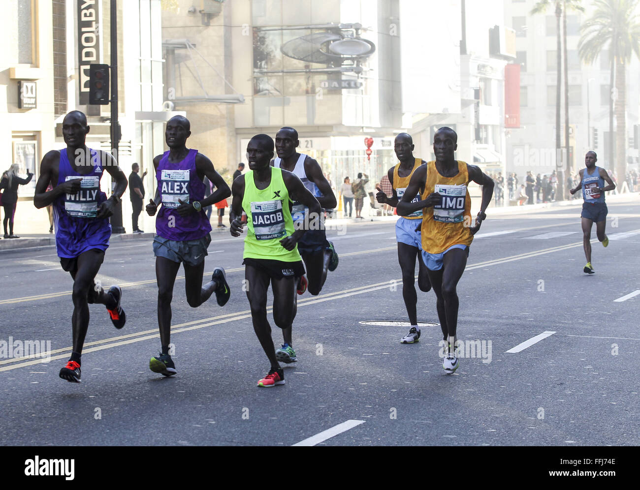 Los Angeles, California, USA. 14th Feb, 2016. Elite Runners make their ...