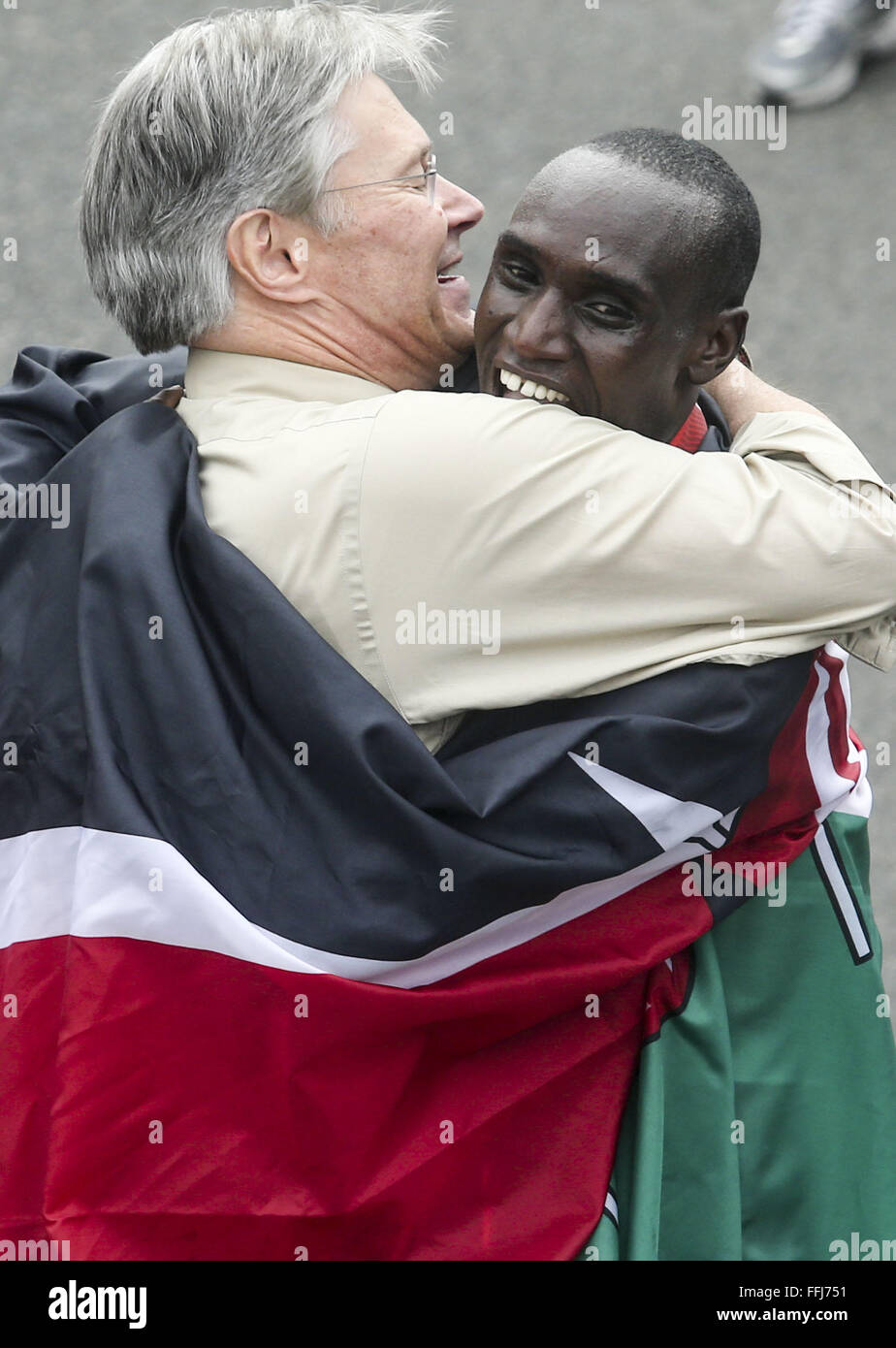 Los Angeles, California, USA. 14th Feb, 2016. Weldon Kirui of Kenya ...