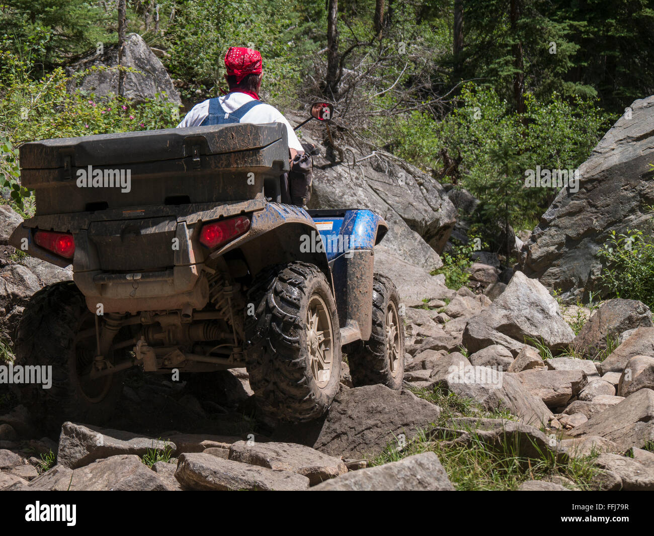 ATV on Union Canyon Trail, Gunnison National Forest, Colorado Stock ...