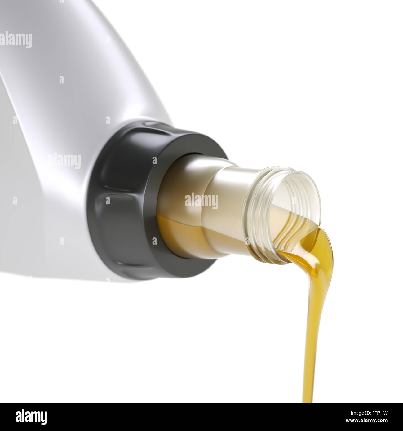 Pouring engine oil on white background Stock Photo - Alamy