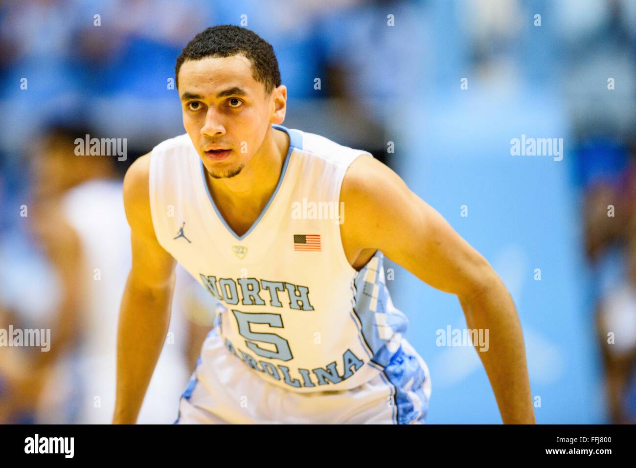 Chapel Hill, North Carolina, USA. 14th February, 2016. UNC guard Marcus ...