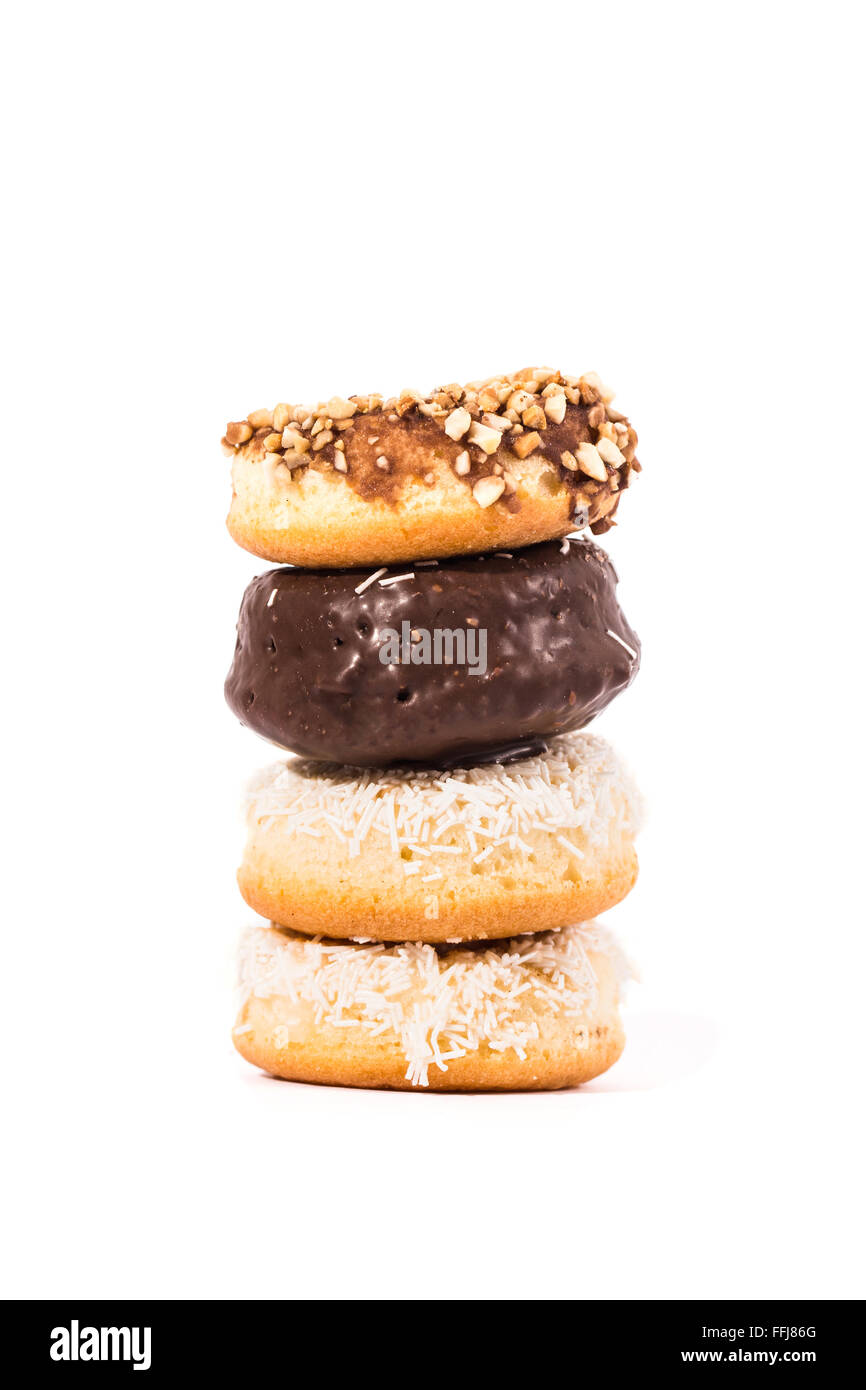 Donuts isolated on white background Stock Photo - Alamy