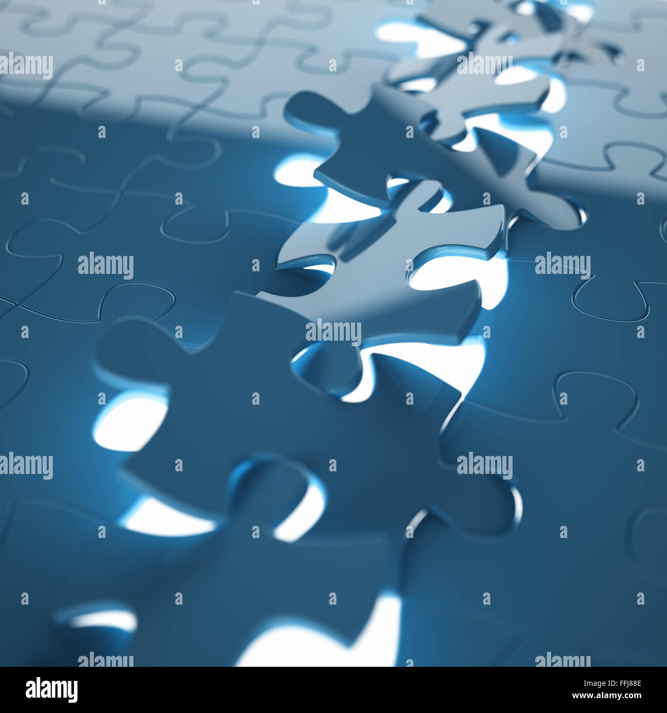 Abstract puzzle with depth of field effect Stock Photo - Alamy