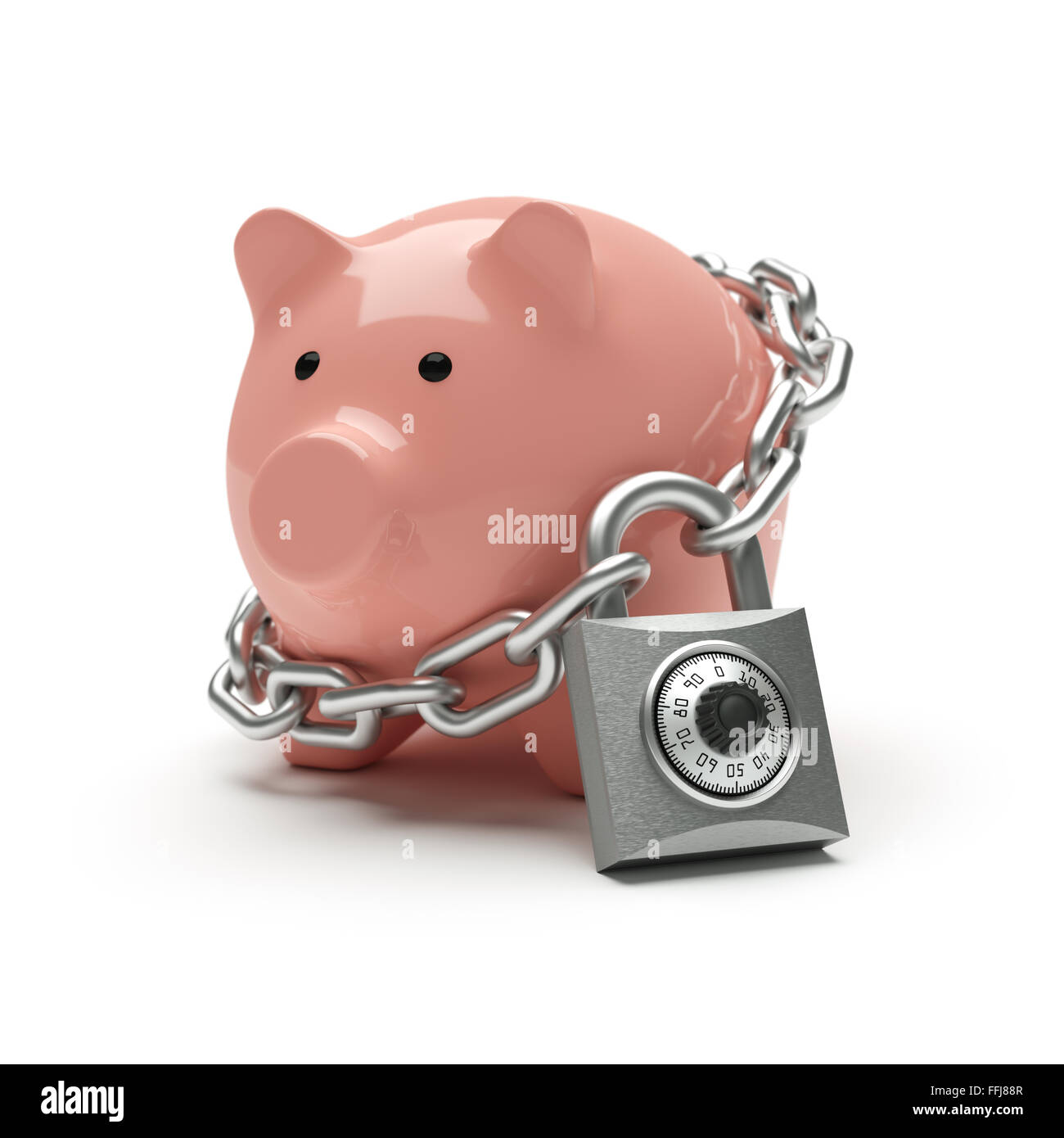 Savings protection concept isolated on white Stock Photo - Alamy