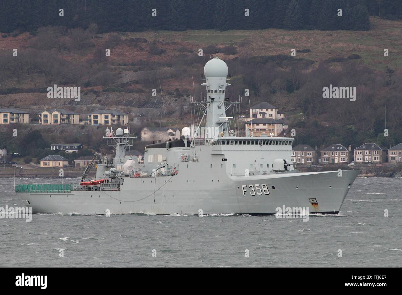 The Royal Danish Navy's Thetis-class frigate HDMS Triton (F358), on her ...