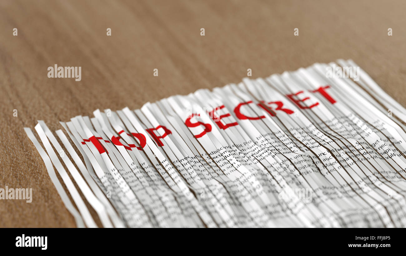 Reassembling of secret shredded document Stock Photo - Alamy
