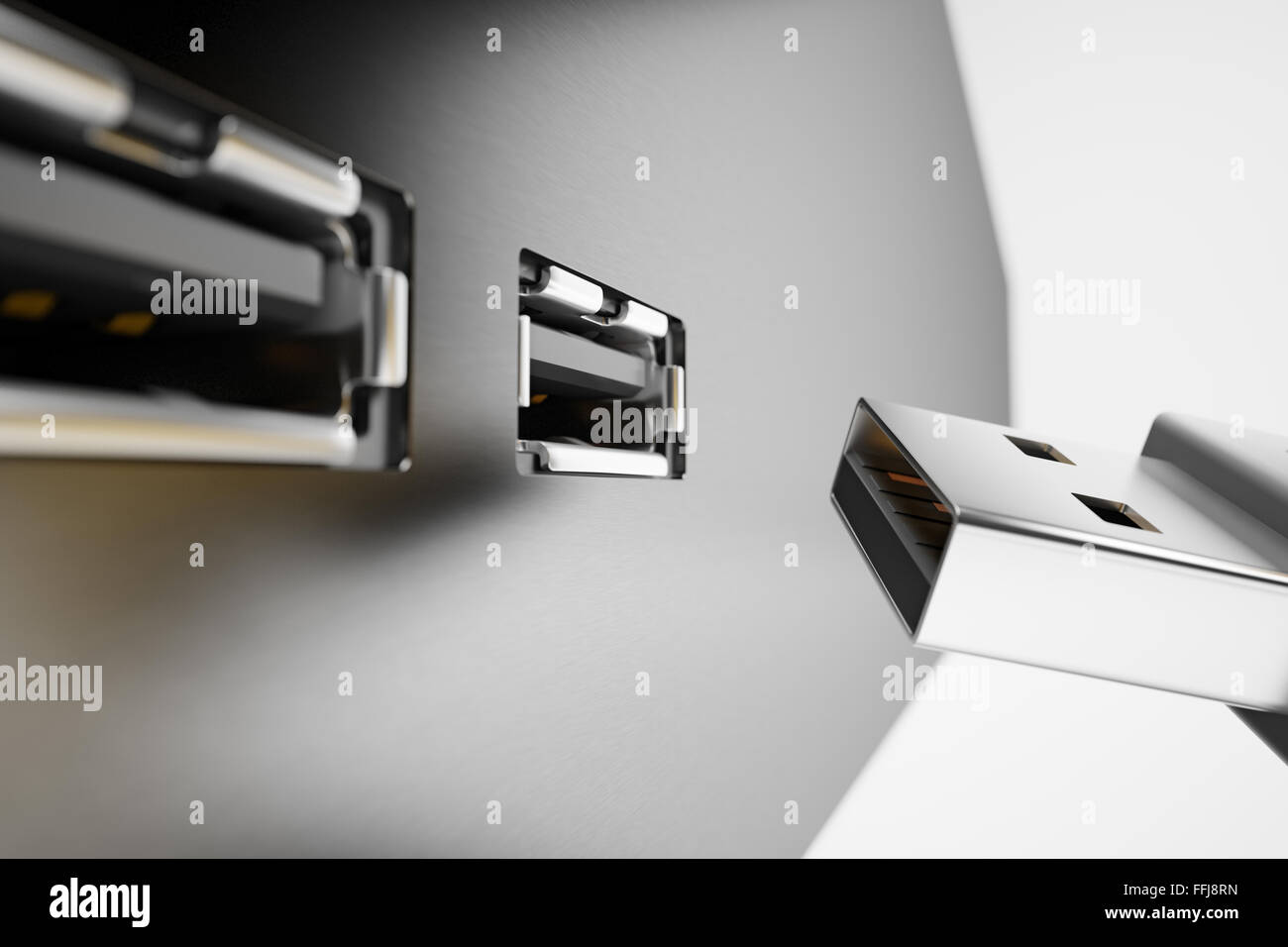 USB ports and connector close up Stock Photo - Alamy