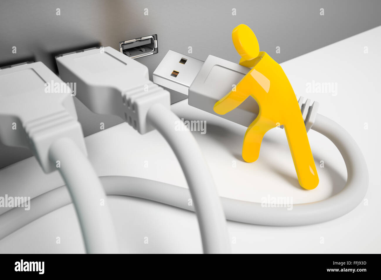 USB Connection to abstract computer or device Stock Photo - Alamy