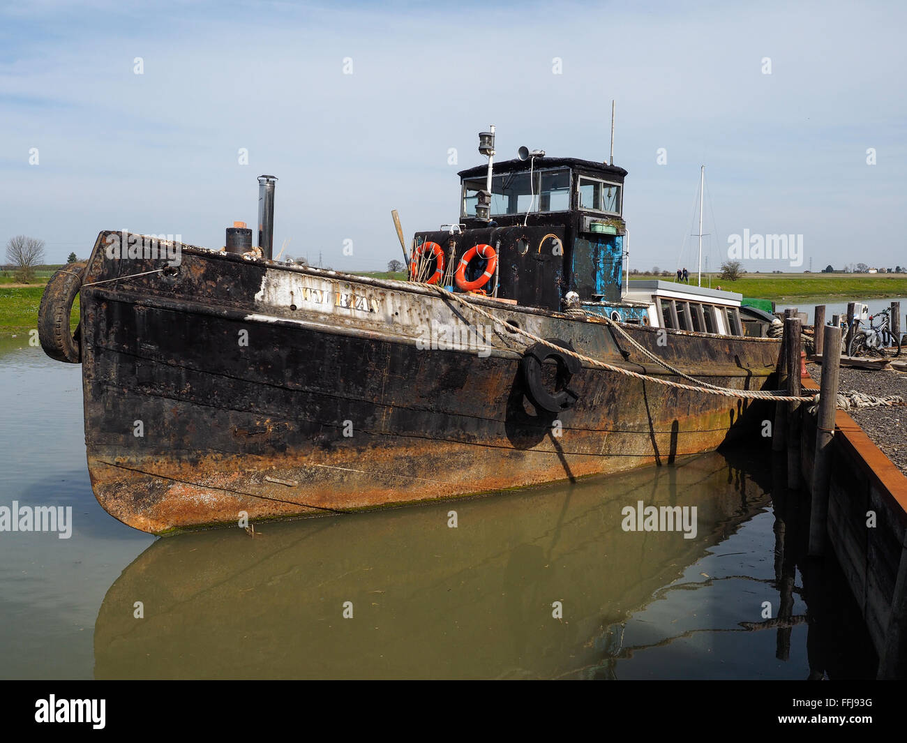 Wm Ryan boat moored on the Swale in Faversham Stock Photo - Alamy